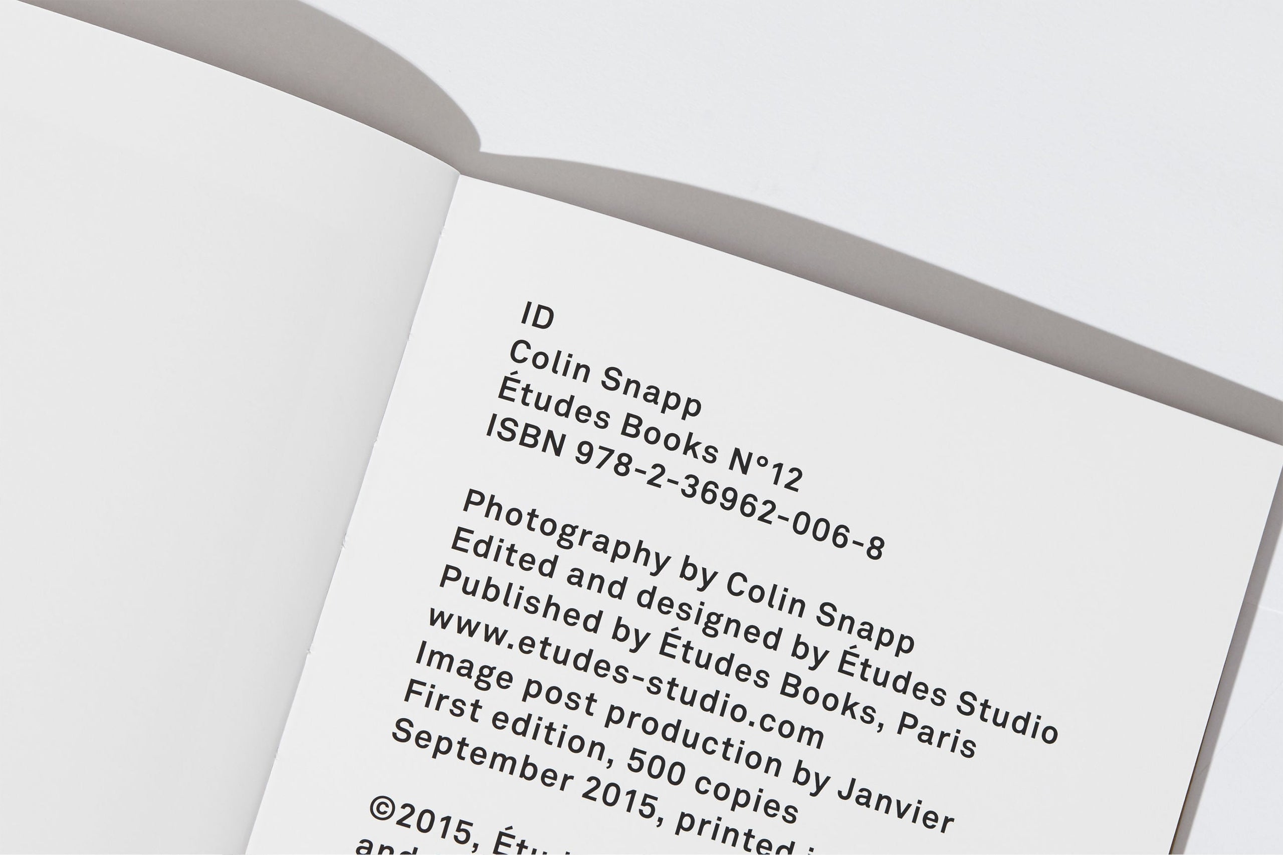 Études Studio - N°12 - Colin Snapp